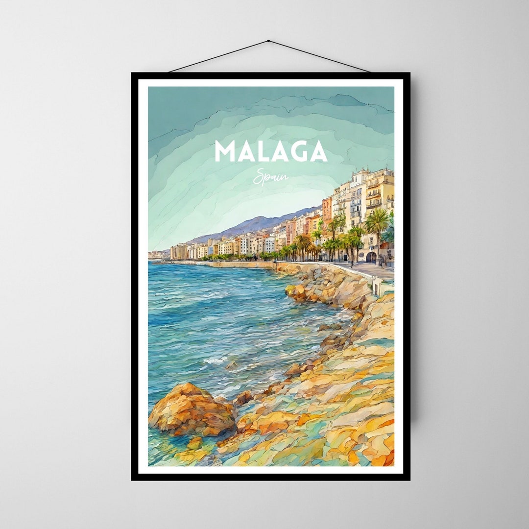 Malaga Digital Download, Malaga Poster Print, Malaga Poster, Malaga ...
