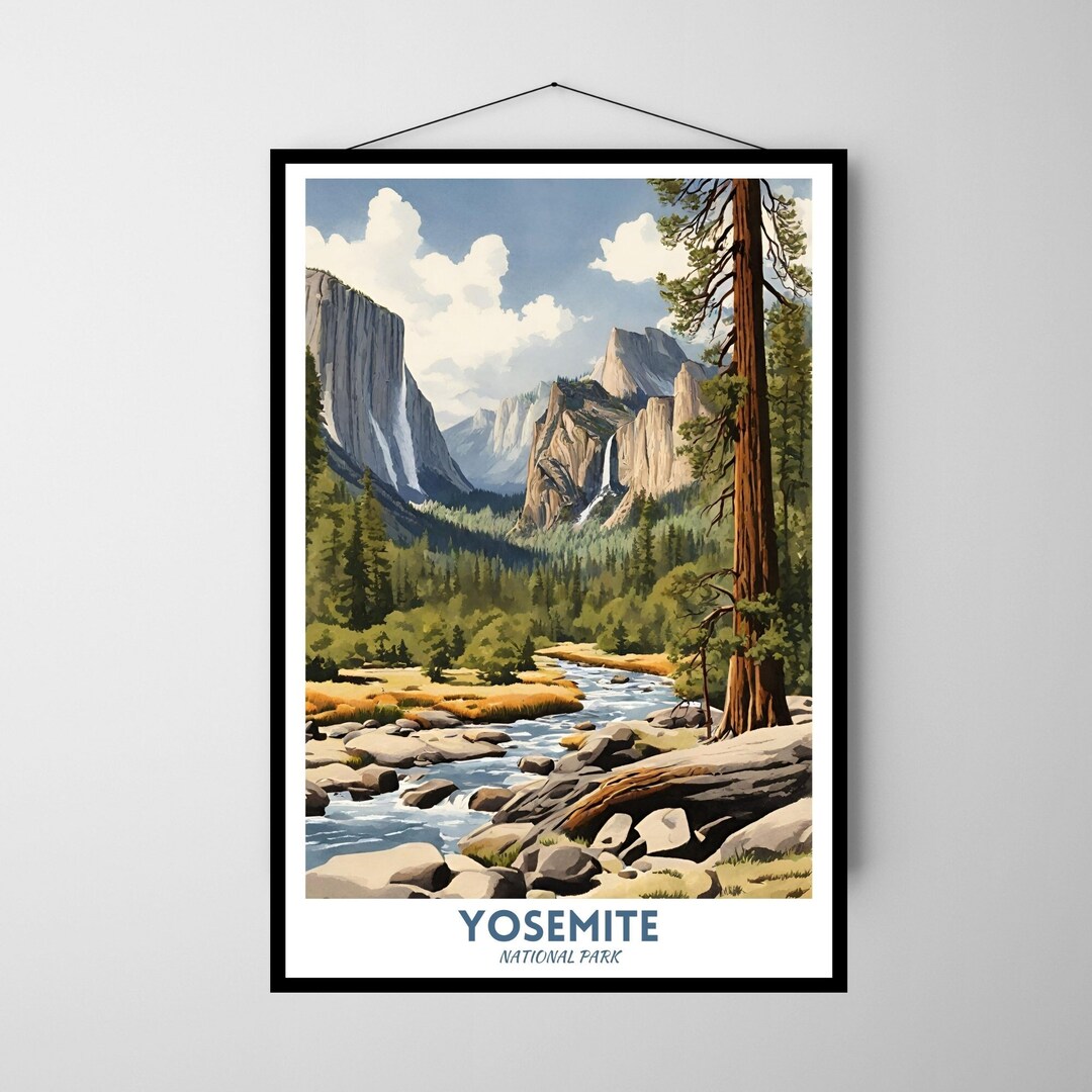 Yosemite National Park Digital Download, Yosemite Poster Print ...