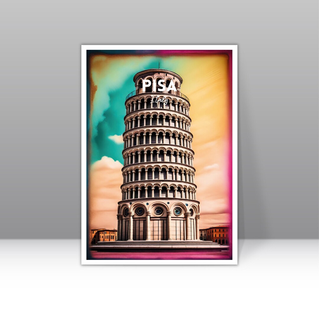 Pisa Digital Download, Pisa Poster Print, Pisa Poster, Pisa Print, Pisa ...