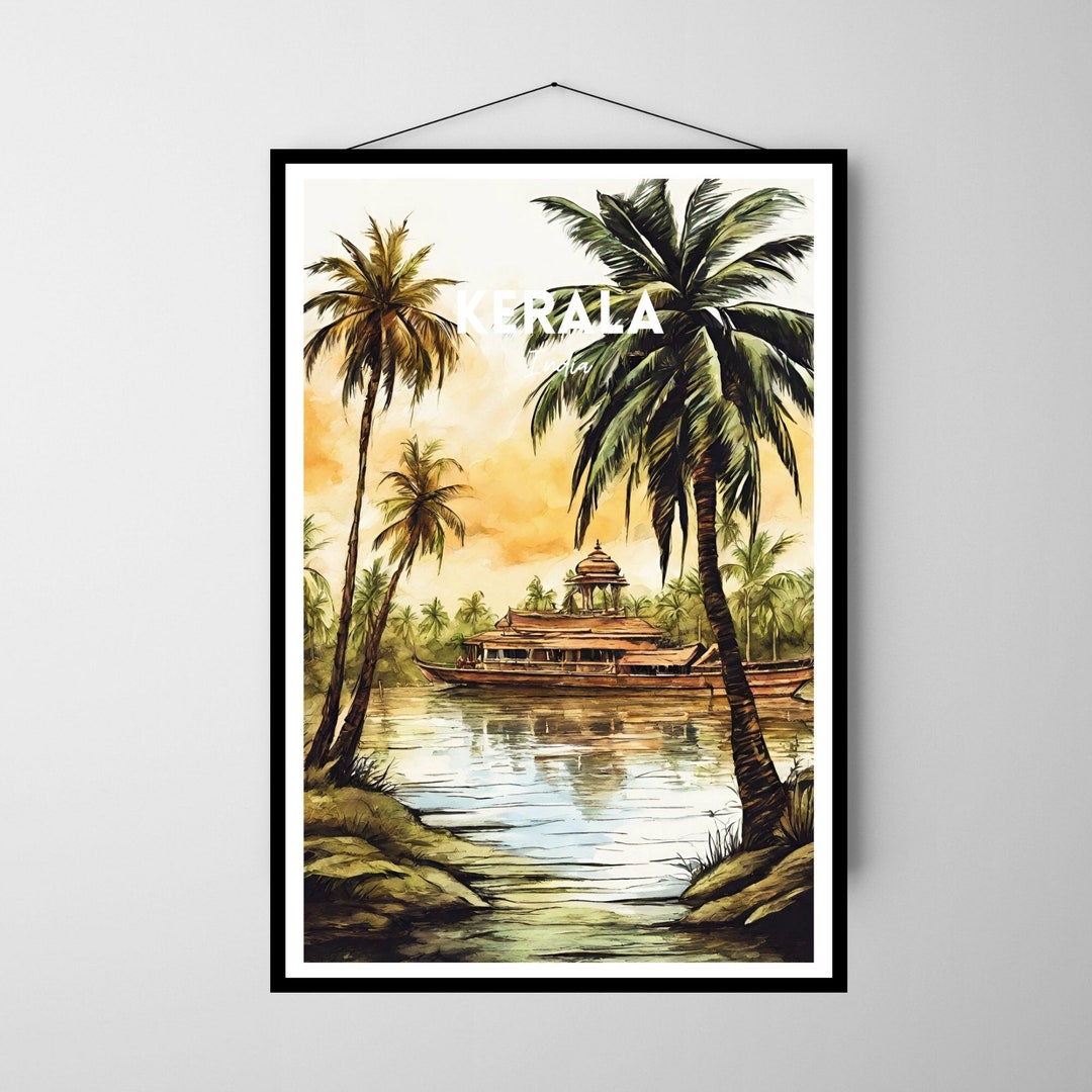 Kerala Digital Download, Kerala Poster Print, Kerala Poster, Kerala ...