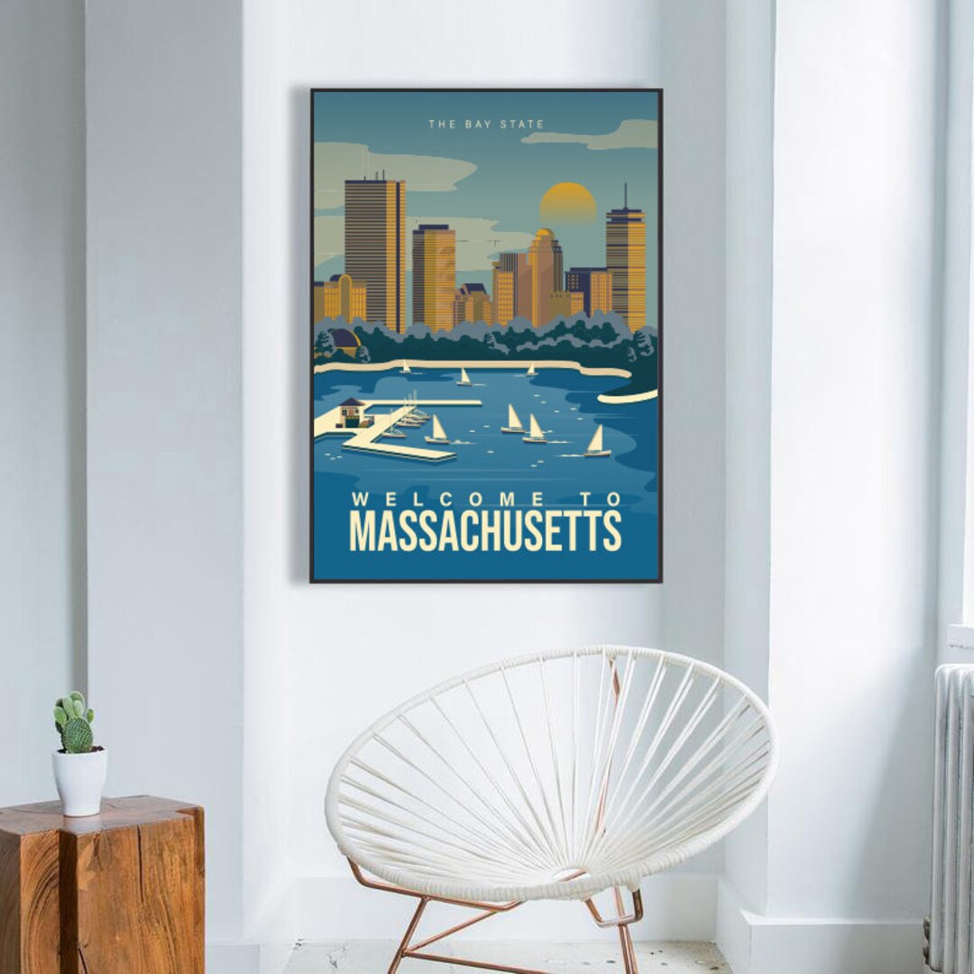 Massachusetts Poster Print, Massachusetts Travel Poster, Massachusetts ...