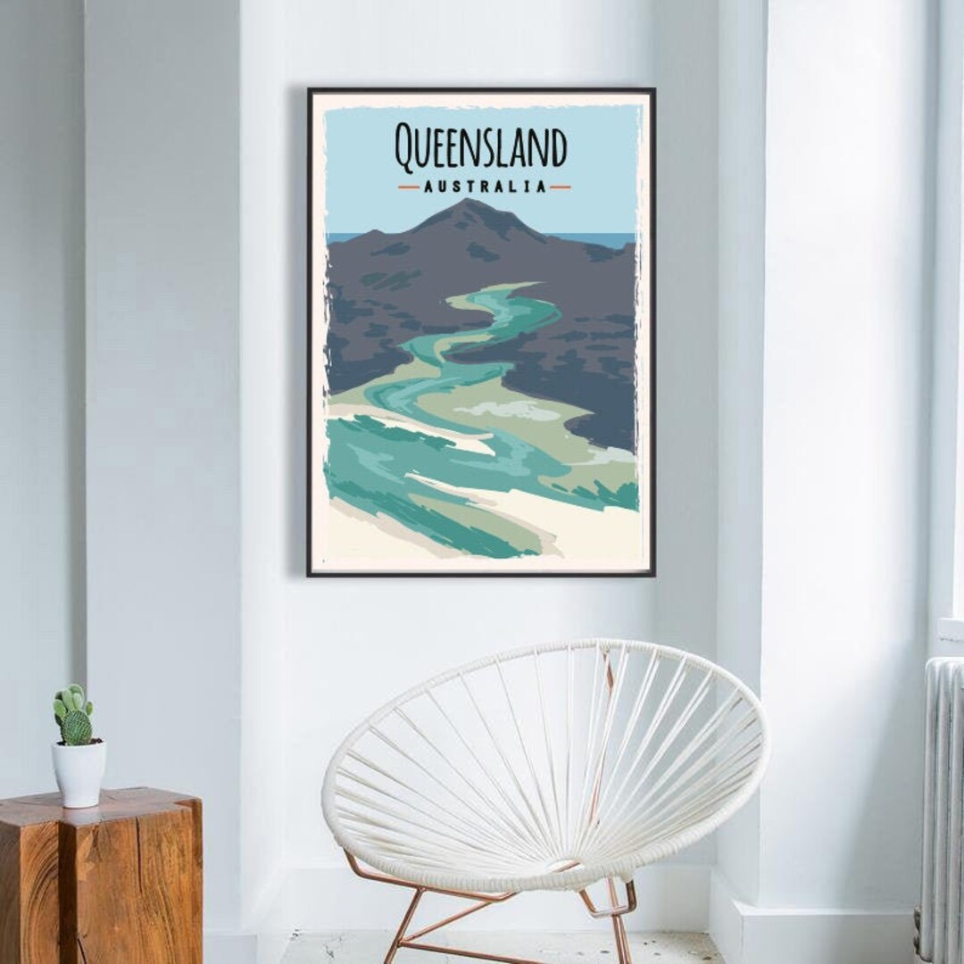 Queensland Poster Print, Queensland Travel Poster, Australia Poster ...