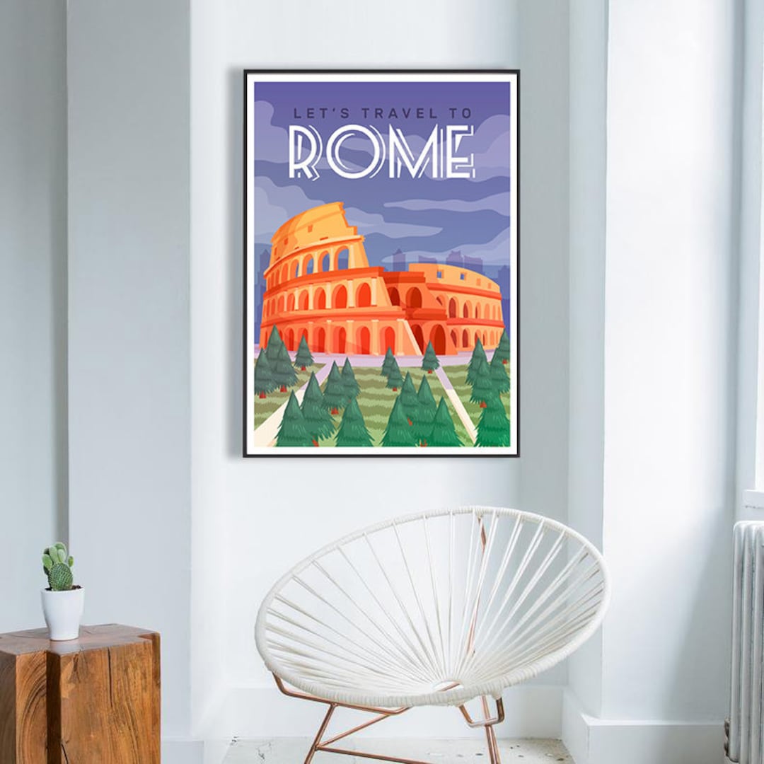 Rome Poster Print, Rome Travel Poster, Rome Print, Rome Poster, Rome ...