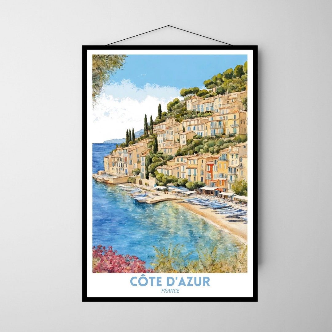 Cote D'azur Print, Cote D'azur Wall Art, Cote D'azur Poster, Cote D ...