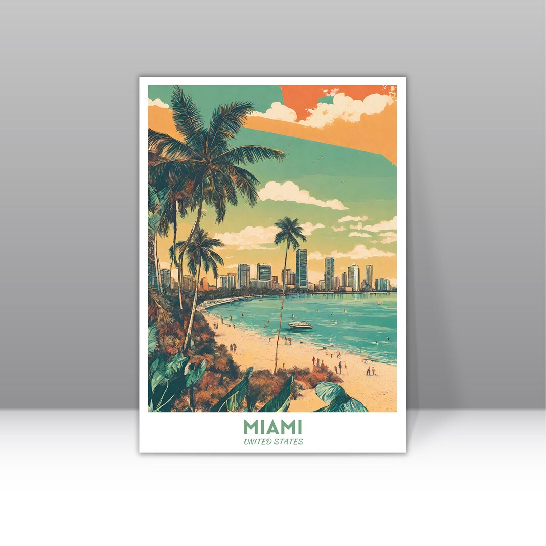 Miami Digital Download, Miami Poster Print, Miami Poster, Miami Print ...