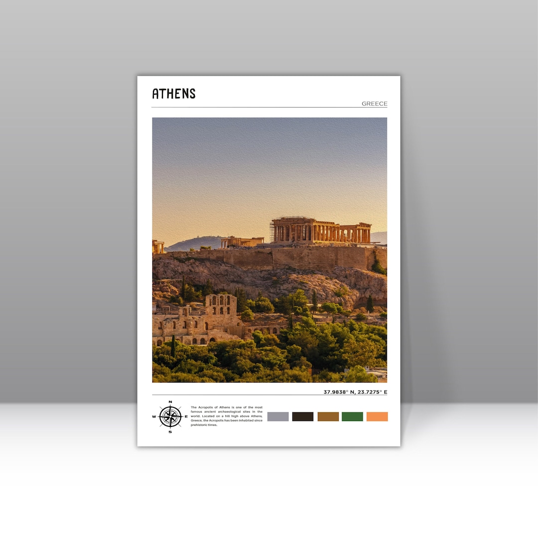 Athens Digital Download, Athens Poster Print, Athens Poster, Athens ...