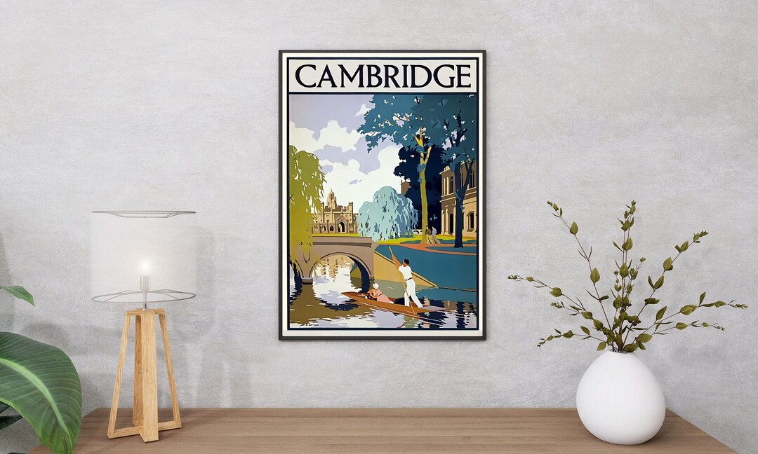 Cambridge Poster Print, Cambridge Travel Poster, Cambridge Print ...