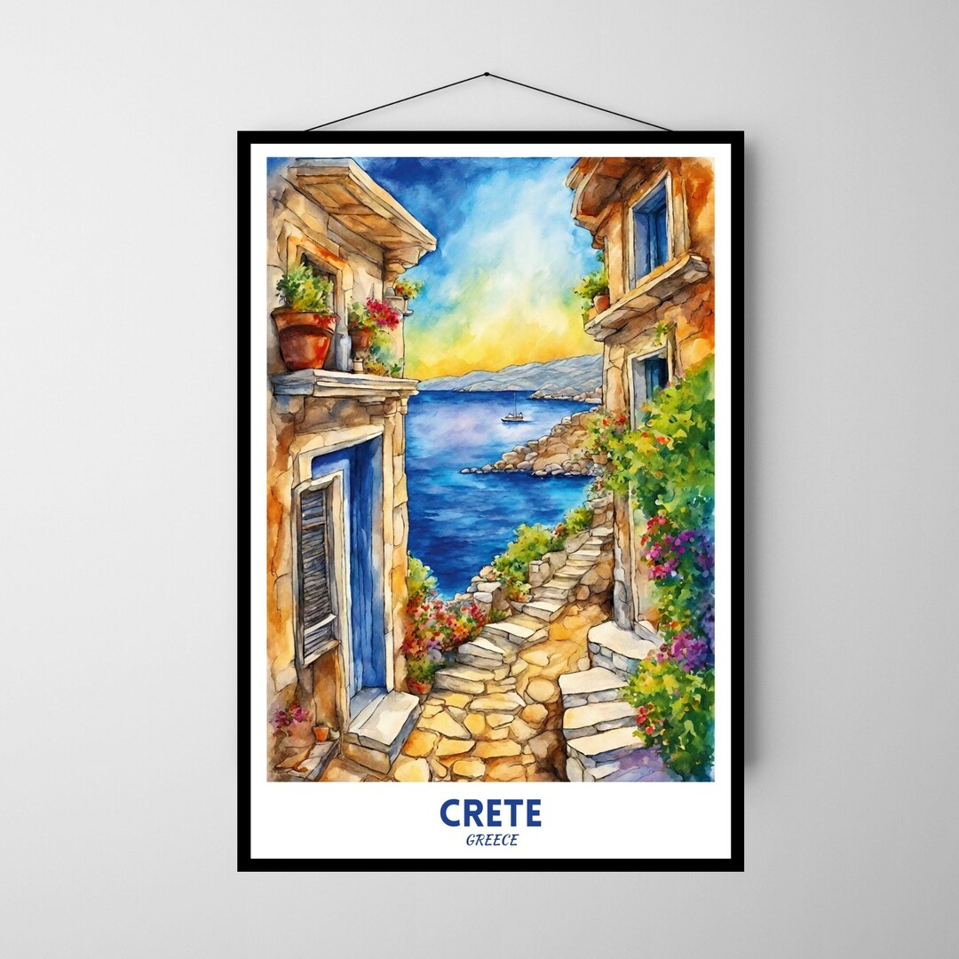 Crete Digital Download, Crete Poster Print, Crete Poster, Crete Print ...