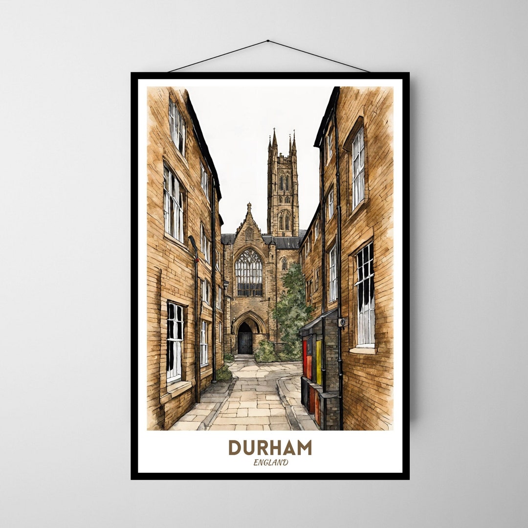 Durham Digital Download, Durham Poster Print, Durham Poster, Durham ...