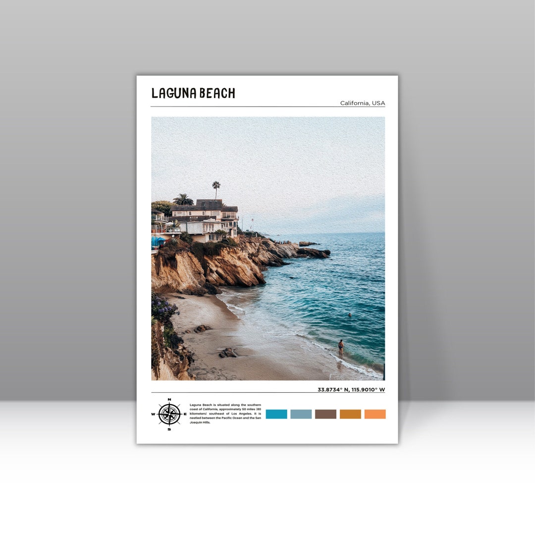 Laguna Beach Oil Paint, Laguna Beach Print, Laguna Beach Wall Art ...