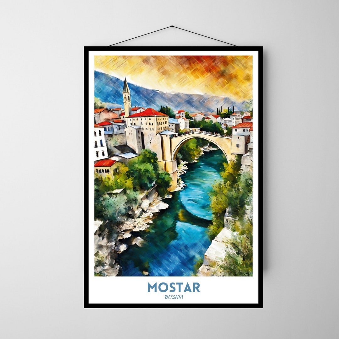 Mostar Digital Download, Mostar Poster Print, Mostar Poster, Mostar ...