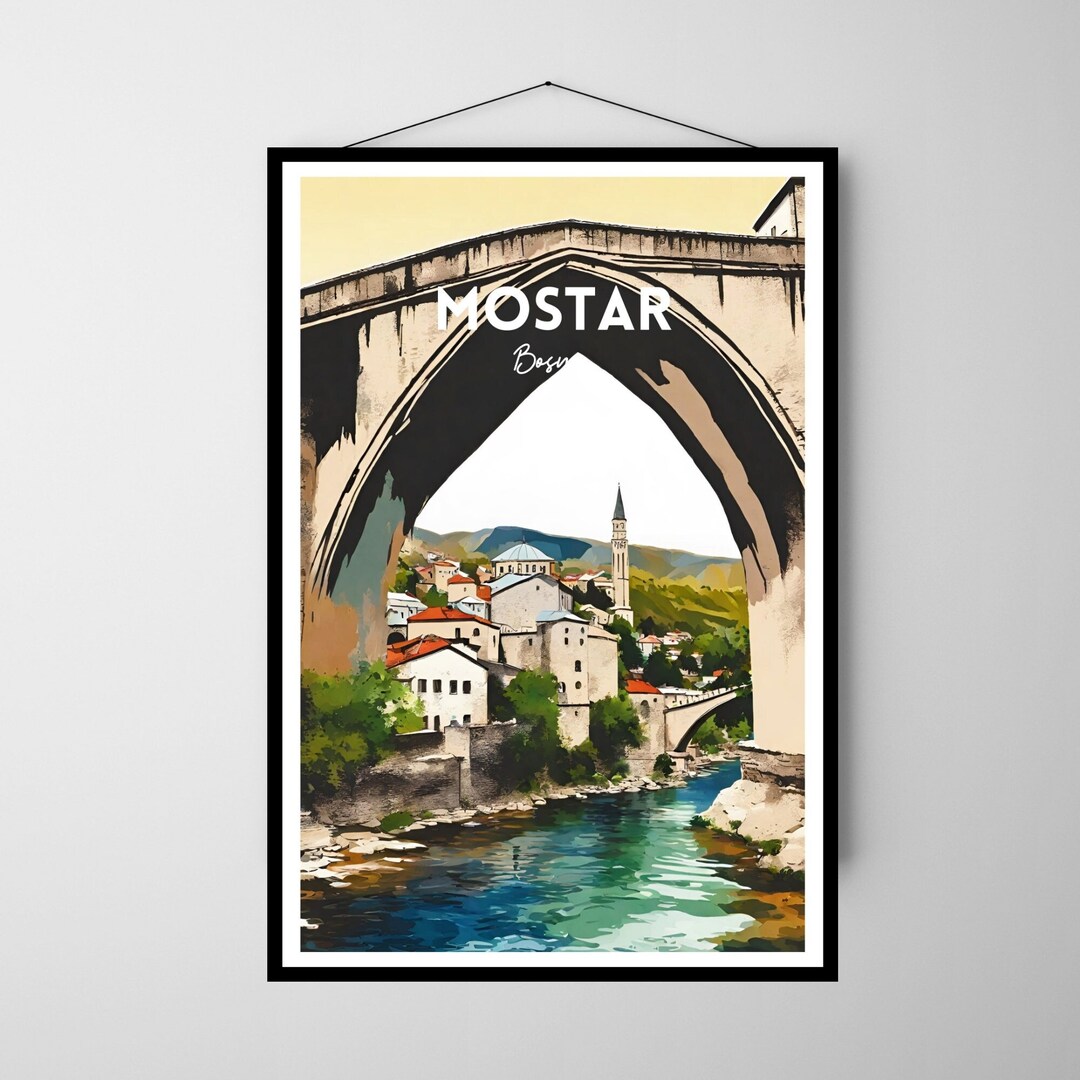 Mostar Digital Download, Mostar Poster Print, Mostar Poster, Mostar ...