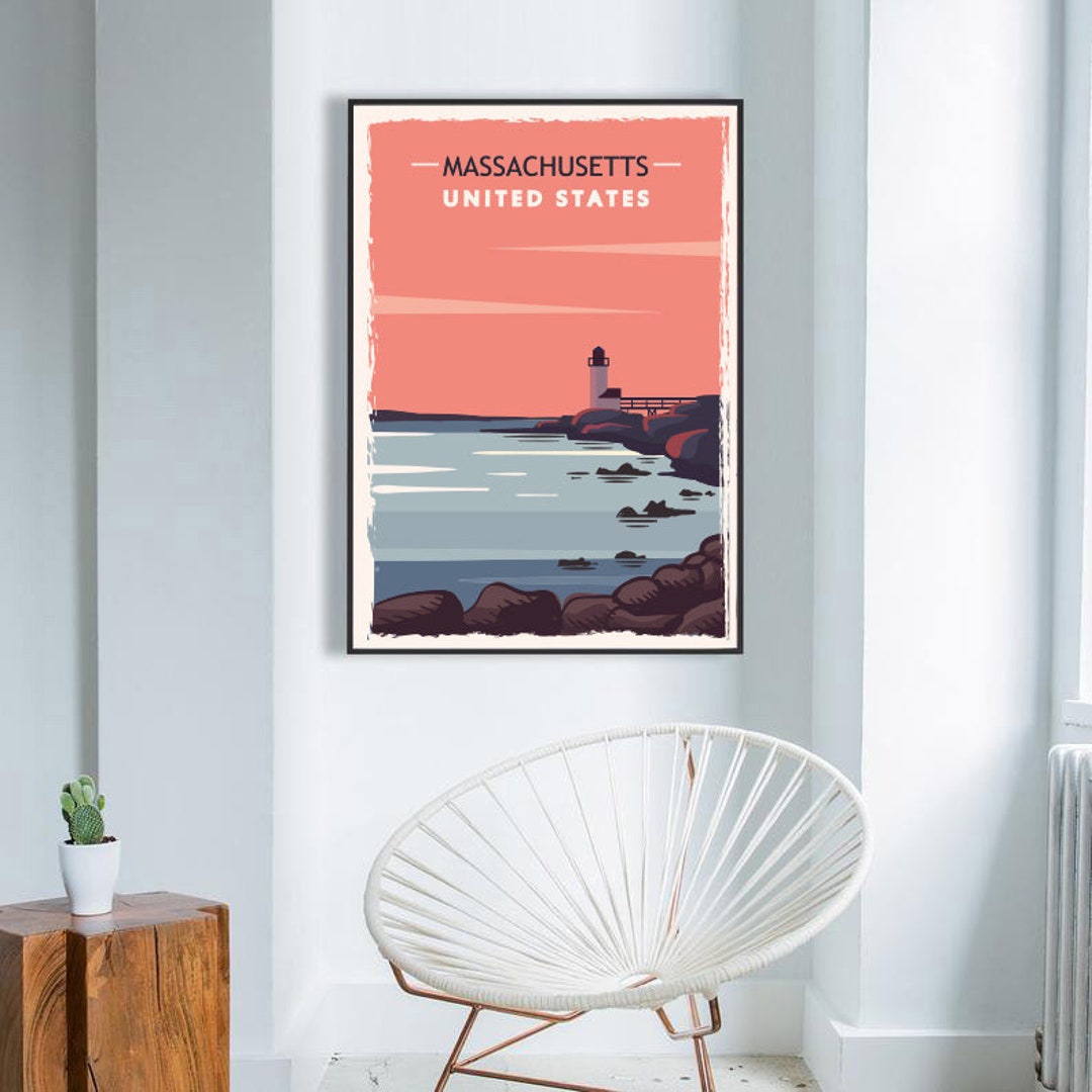 Massachusetts Poster Print, Massachusetts Travel Poster, Massachusetts ...