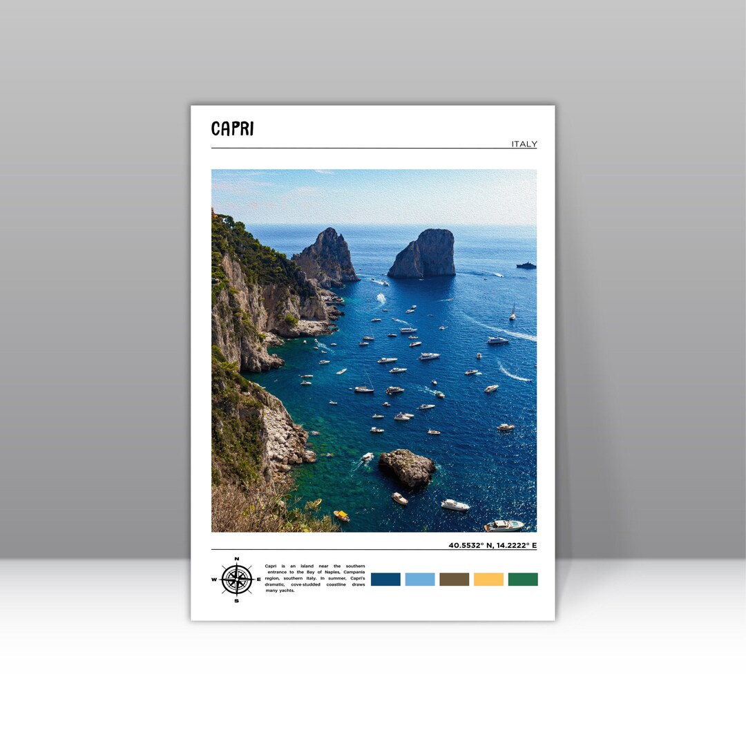 Capri Digital Download, Capri Poster Print, Capri Poster, Capri Print ...