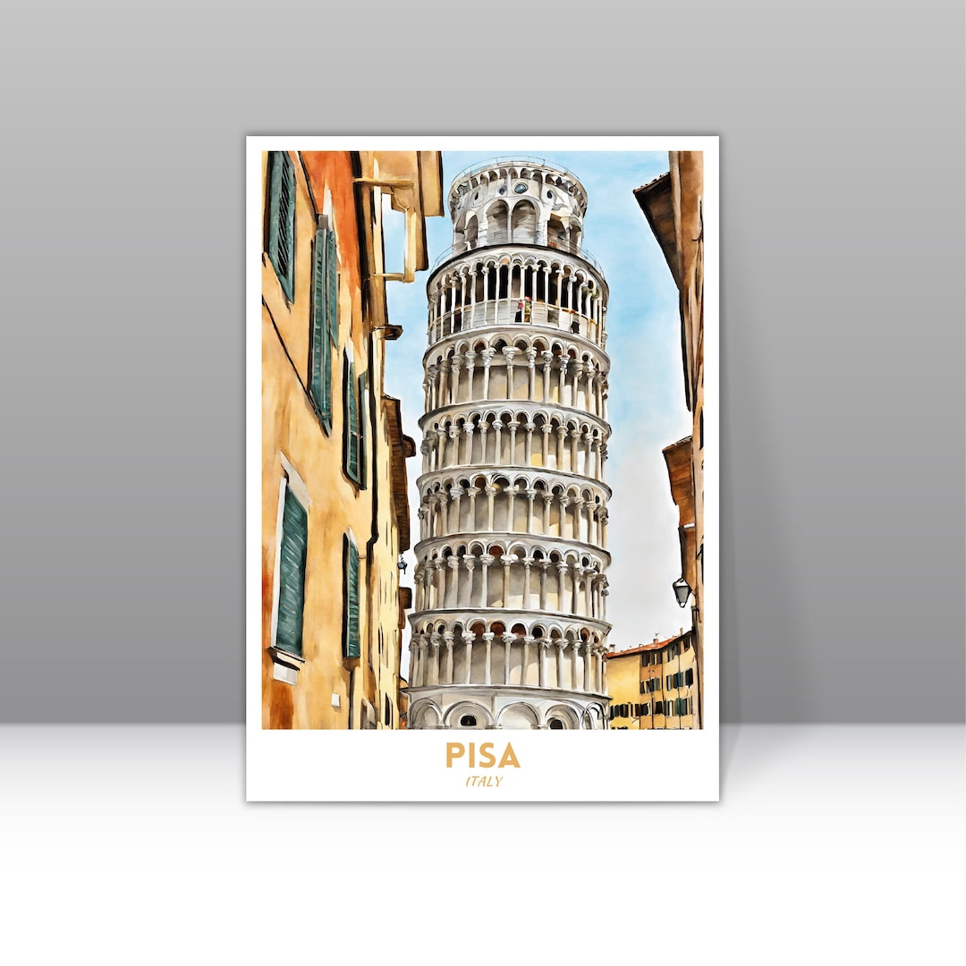Pisa Digital Download, Pisa Poster Print, Pisa Poster, Pisa Print, Pisa ...
