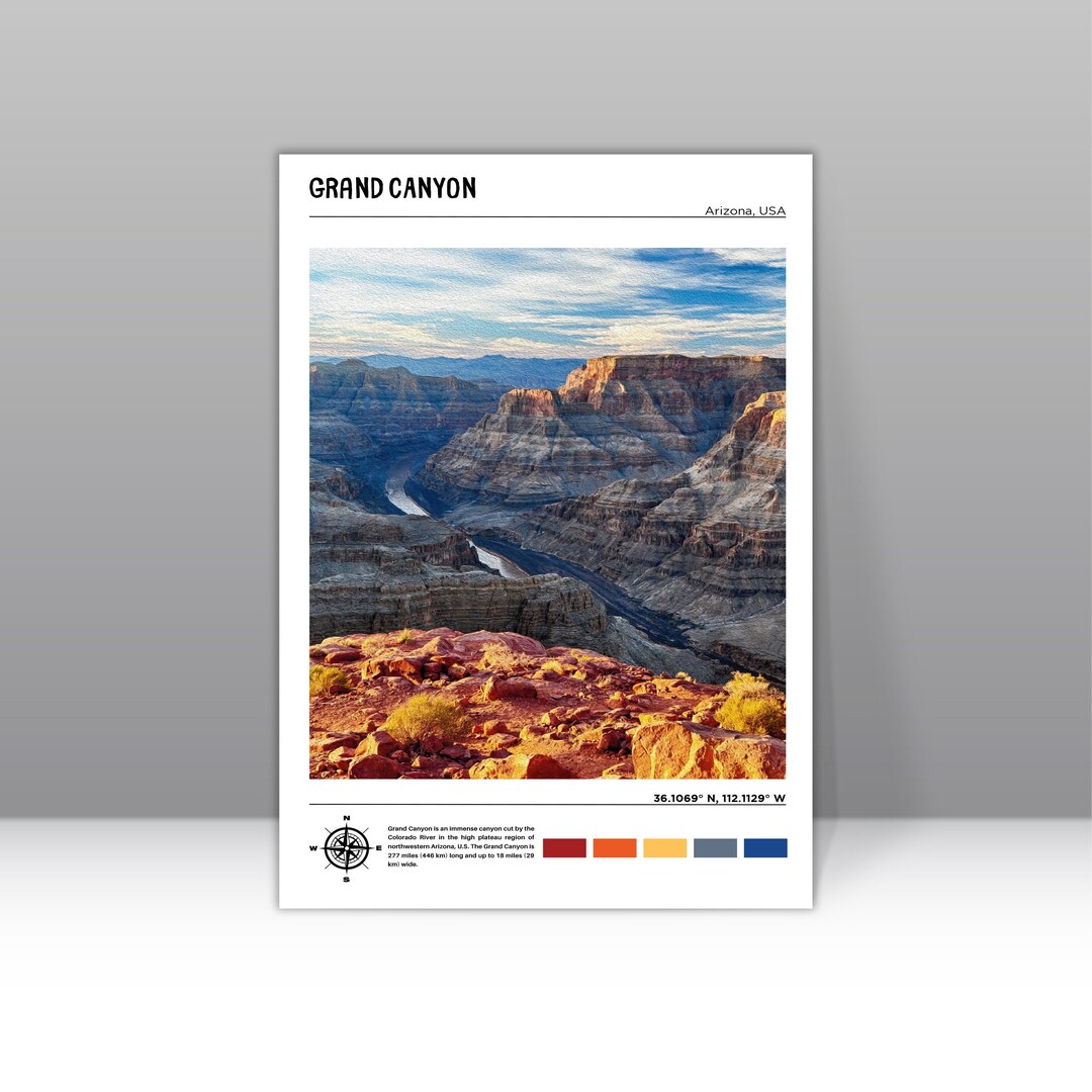 Grand Canyon Digital Download, Grand Canyon Poster Print, Grand Canyon ...