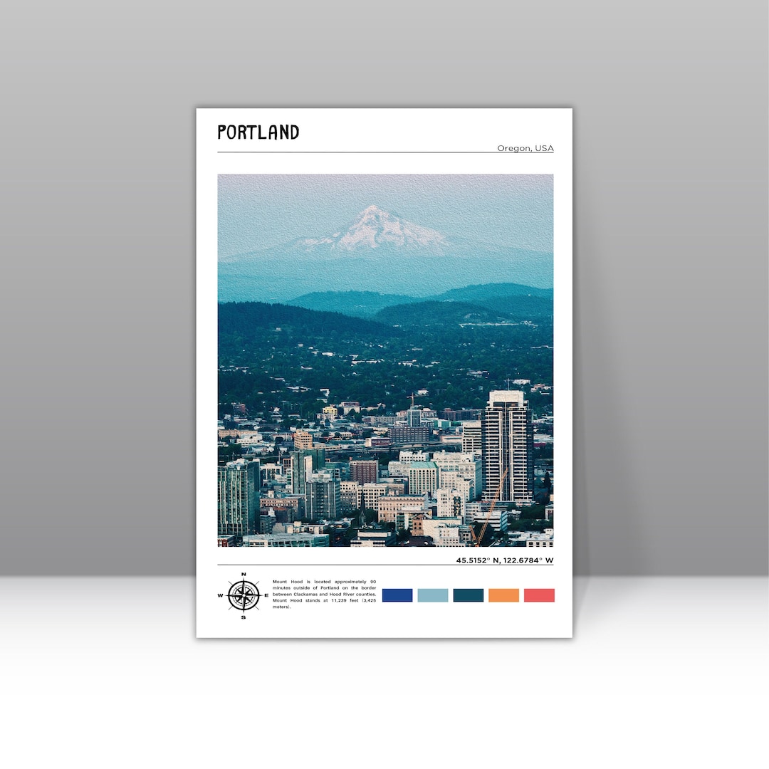 Portland Print, Portland Wall Art, Portland Poster, Portland Photo ...