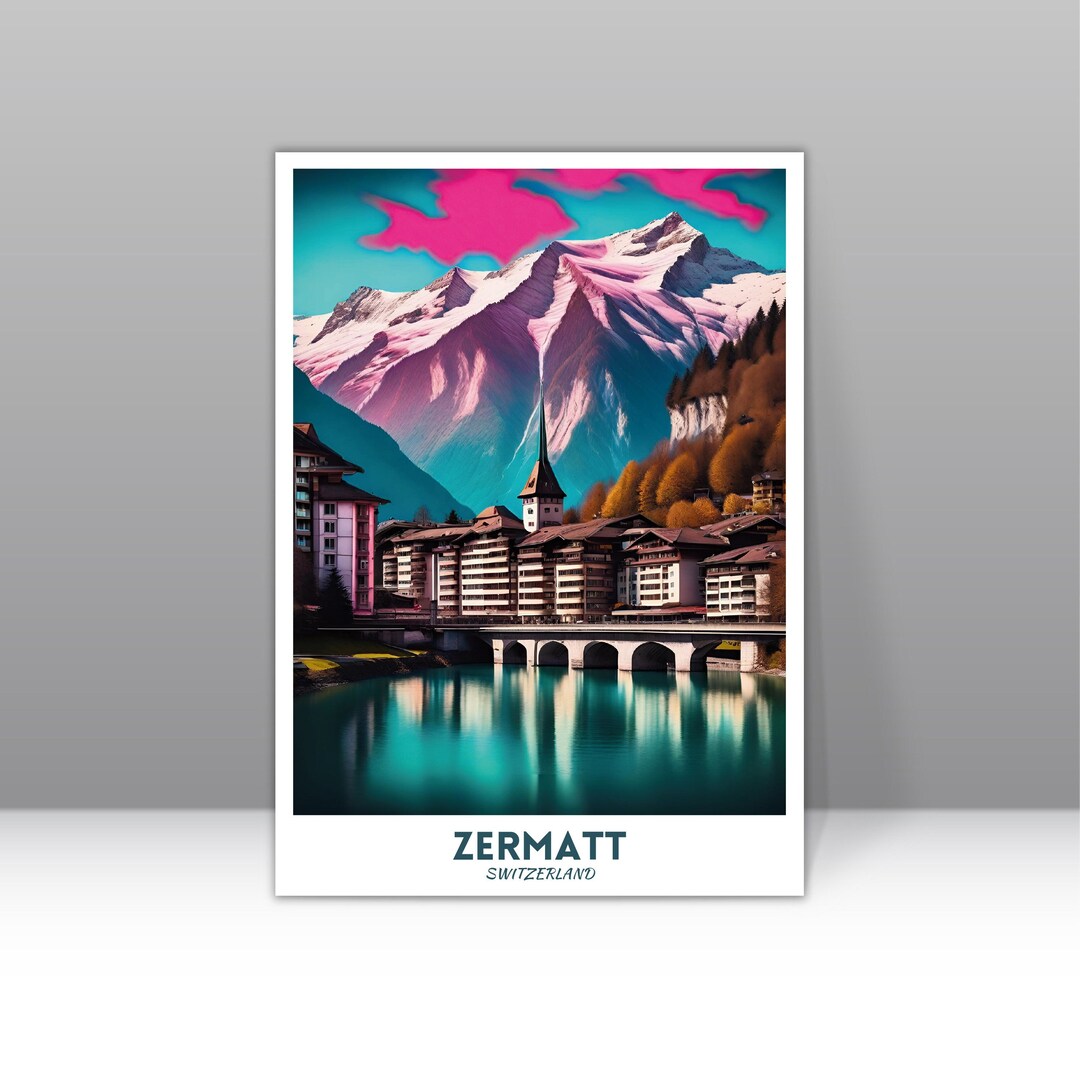 Zermatt Digital Download, Zermatt Poster Print, Zermatt Poster, Zermatt ...