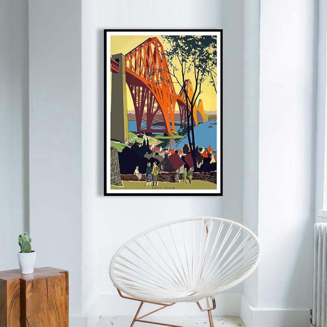 Forth Bridge Poster Scotland Poster Vintage Travel Poster - Etsy