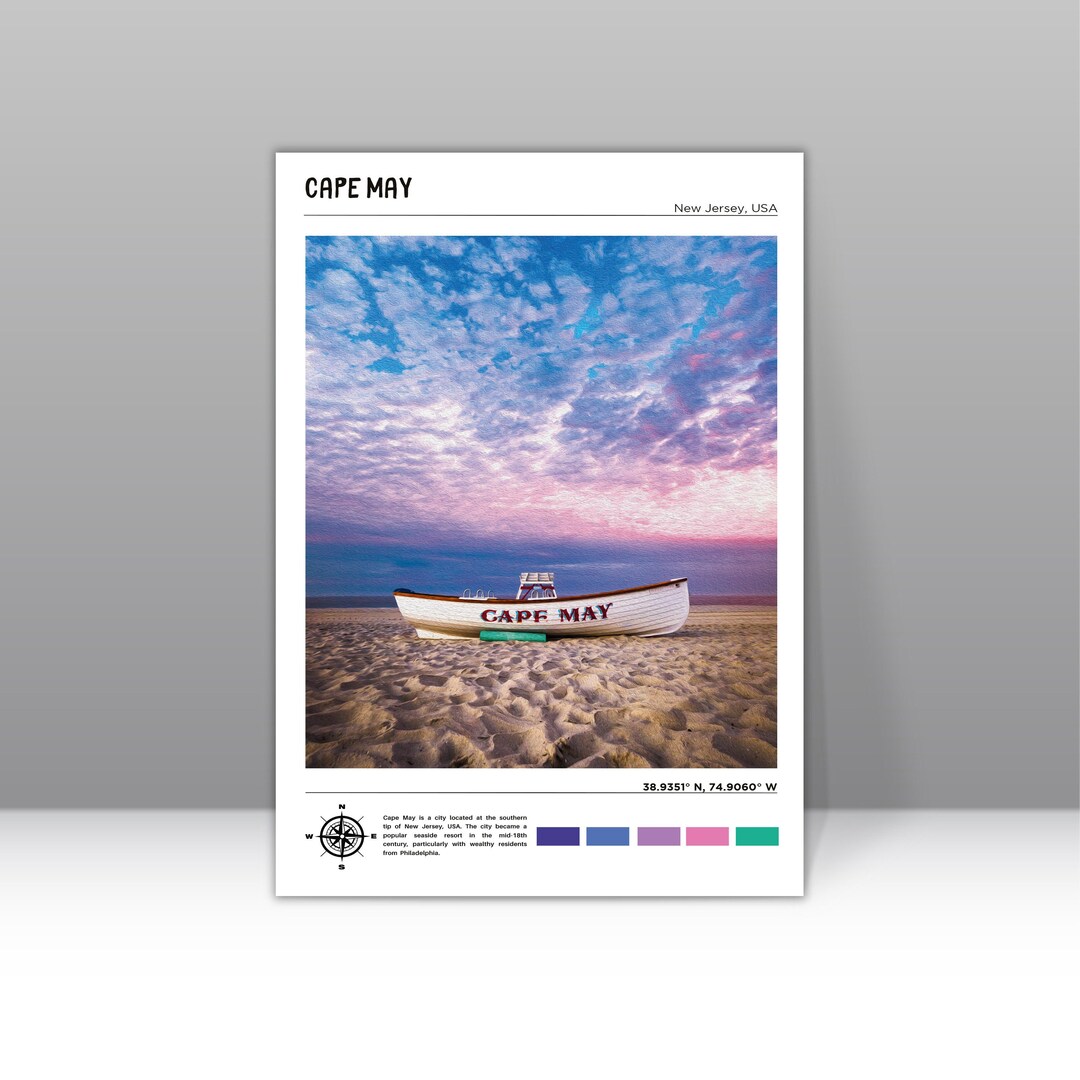 Cape May Oil Paint, Cape May Print, Cape May Wall Art, Cape May Poster ...
