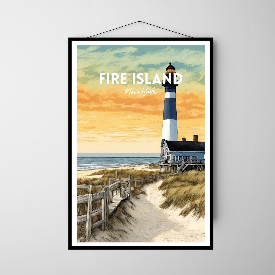 Fire Island Digital Download, Fire Island Poster Print, Fire Island ...