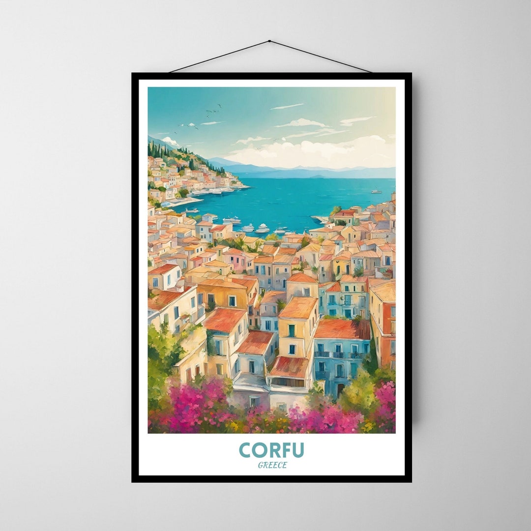 Corfu Digital Download, Corfu Poster Print, Corfu Poster, Corfu Print ...