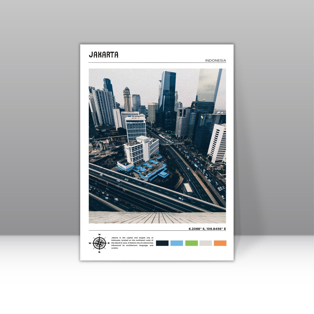 Jakarta Digital Download, Jakarta Poster Print, Jakarta Poster, Jakarta ...