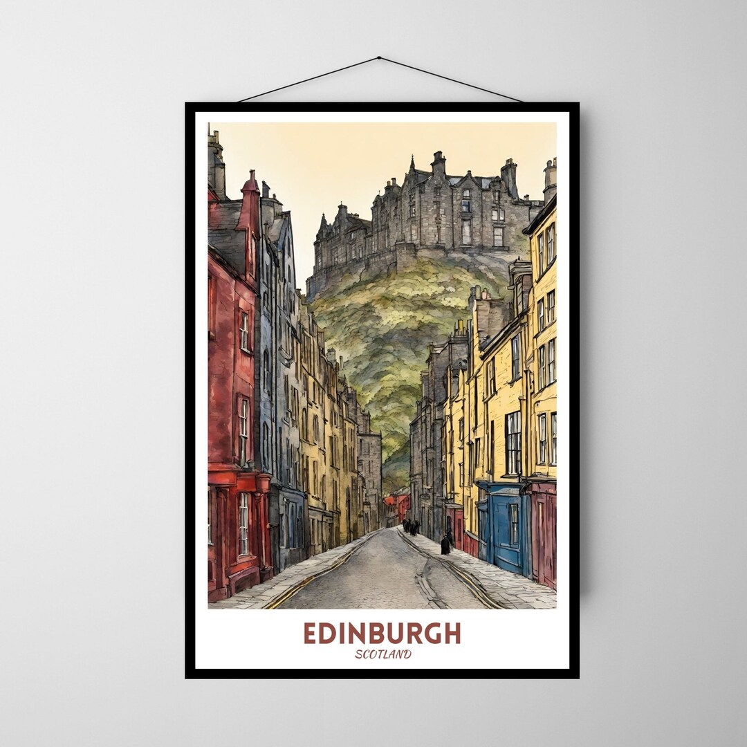 Edinburgh Digital Download, Edinburgh Poster Print, Edinburgh Poster ...