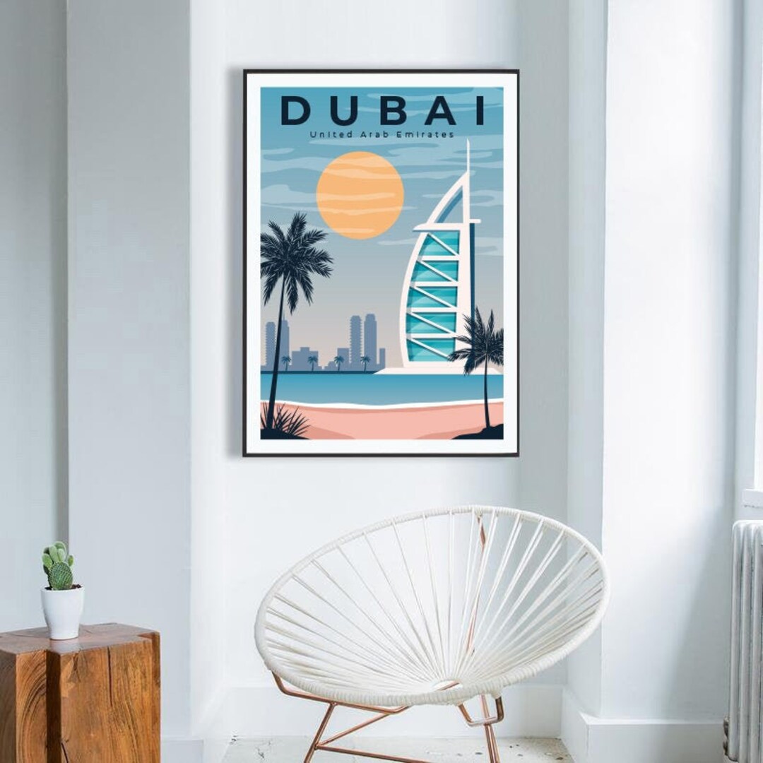 Dubai Poster Print, Dubai Travel Poster, Dubai Print, Dubai Wall Decor ...