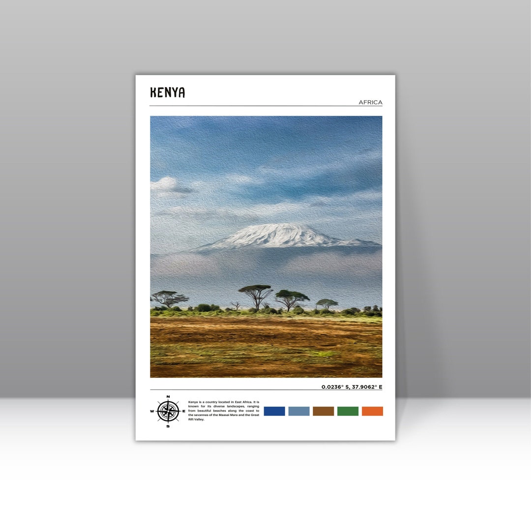 Kenya Digital Download, Kenya Poster Print, Kenya Poster, Kenya Print ...