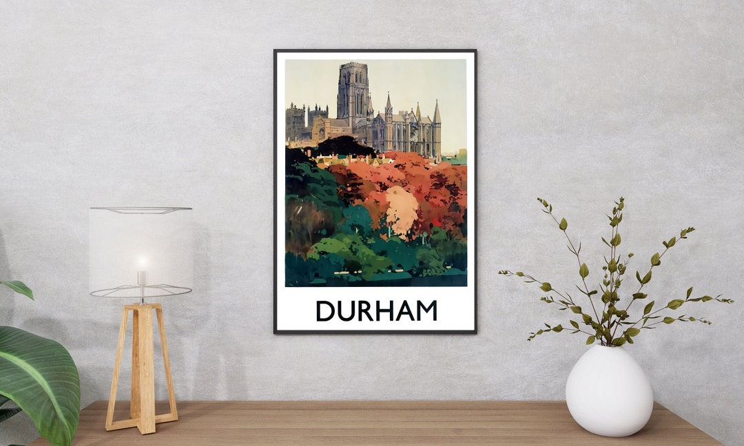 Durham Poster Print, Durham Travel Poster, Durham Poster, Framed Durham ...