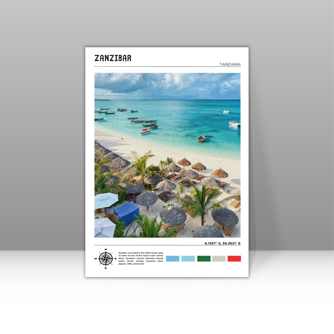 Zanzibar Digital Download, Zanzibar Poster Print, Zanzibar Poster ...