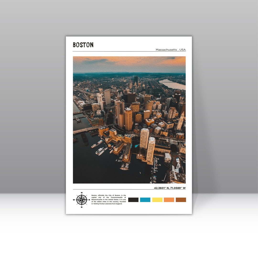 Boston Digital Download, Boston Poster Print, Boston Poster, Boston ...