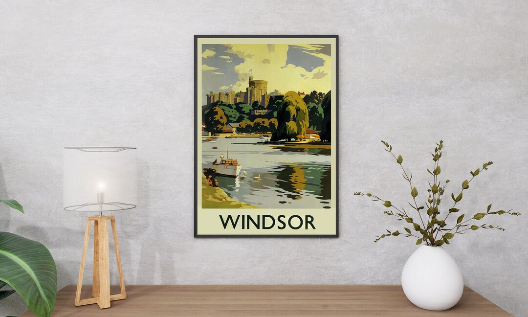 Windsor Castle Poster Print, England Travel Poster, England Print ...