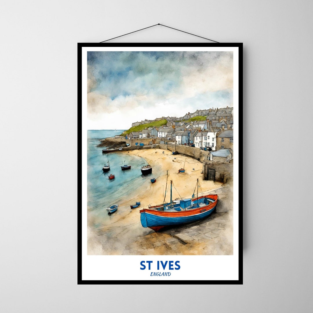 St Ives Digital Download, St Ives Poster Print, St Ives Poster, St Ives ...