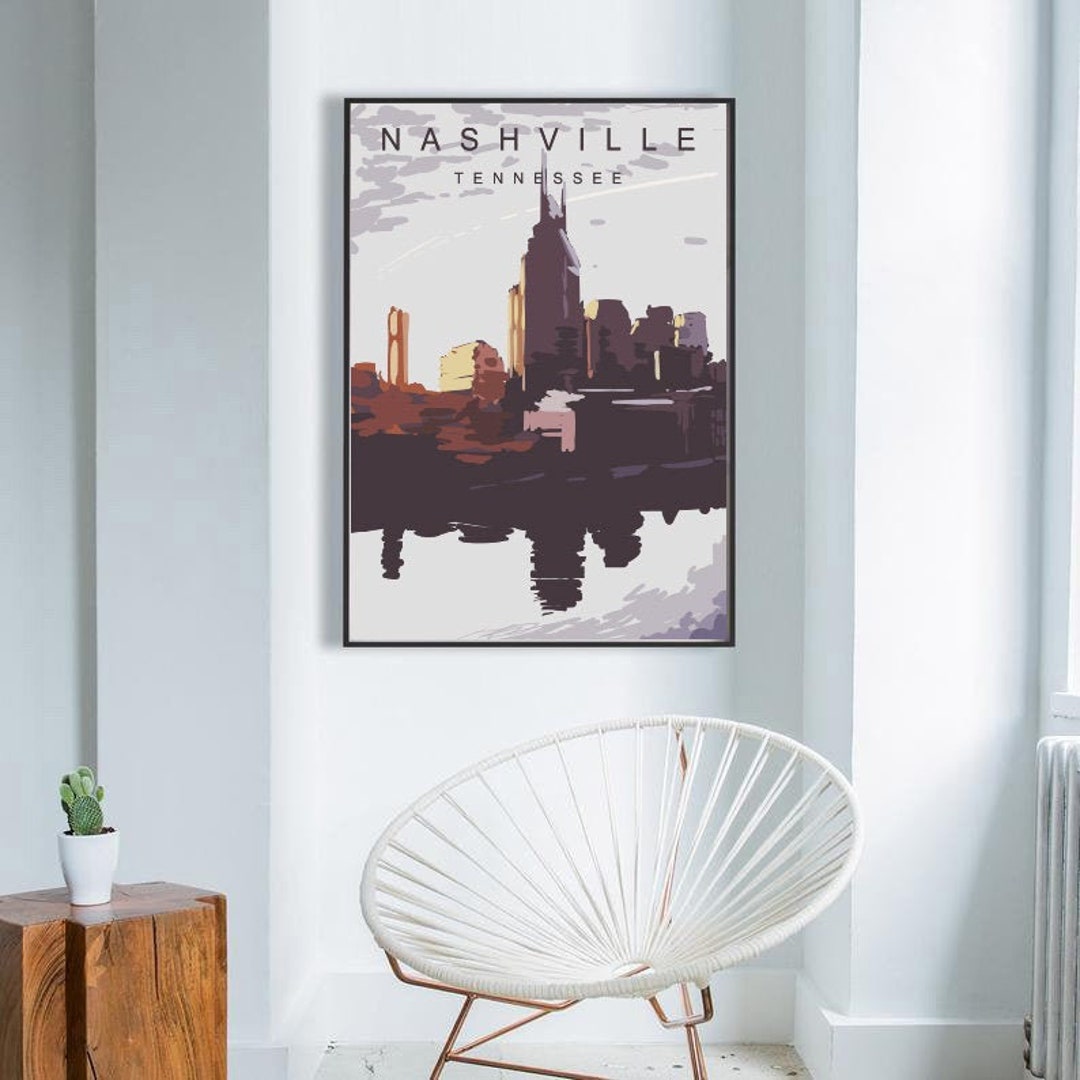 Nashville Poster Print Nashville Travel Poster Tennessee - Etsy