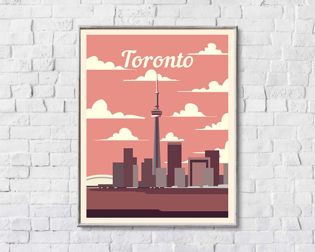 Toronto Posters Vintage Travel Poster Travel Art Retro - Etsy Singapore