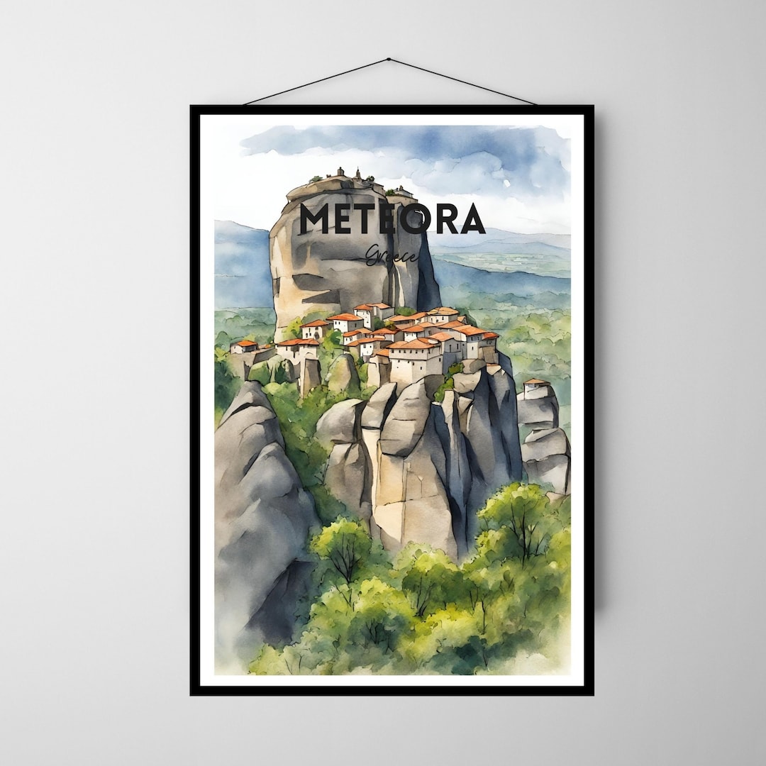 Meteora Digital Download, Meteora Poster Print, Meteora Poster, Meteora ...