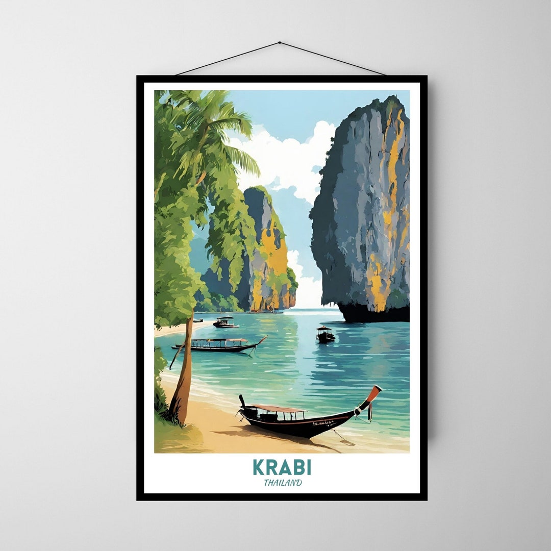 Krabi Digital Download, Krabi Poster Print, Krabi Poster, Krabi Print ...