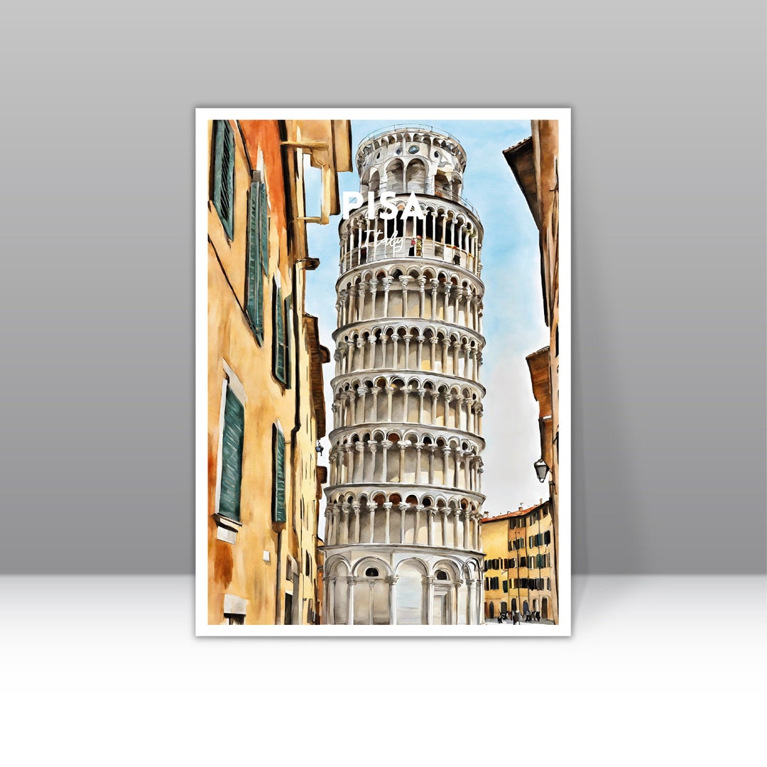 Pisa Digital Download, Pisa Poster Print, Pisa Poster, Pisa Print, Pisa ...