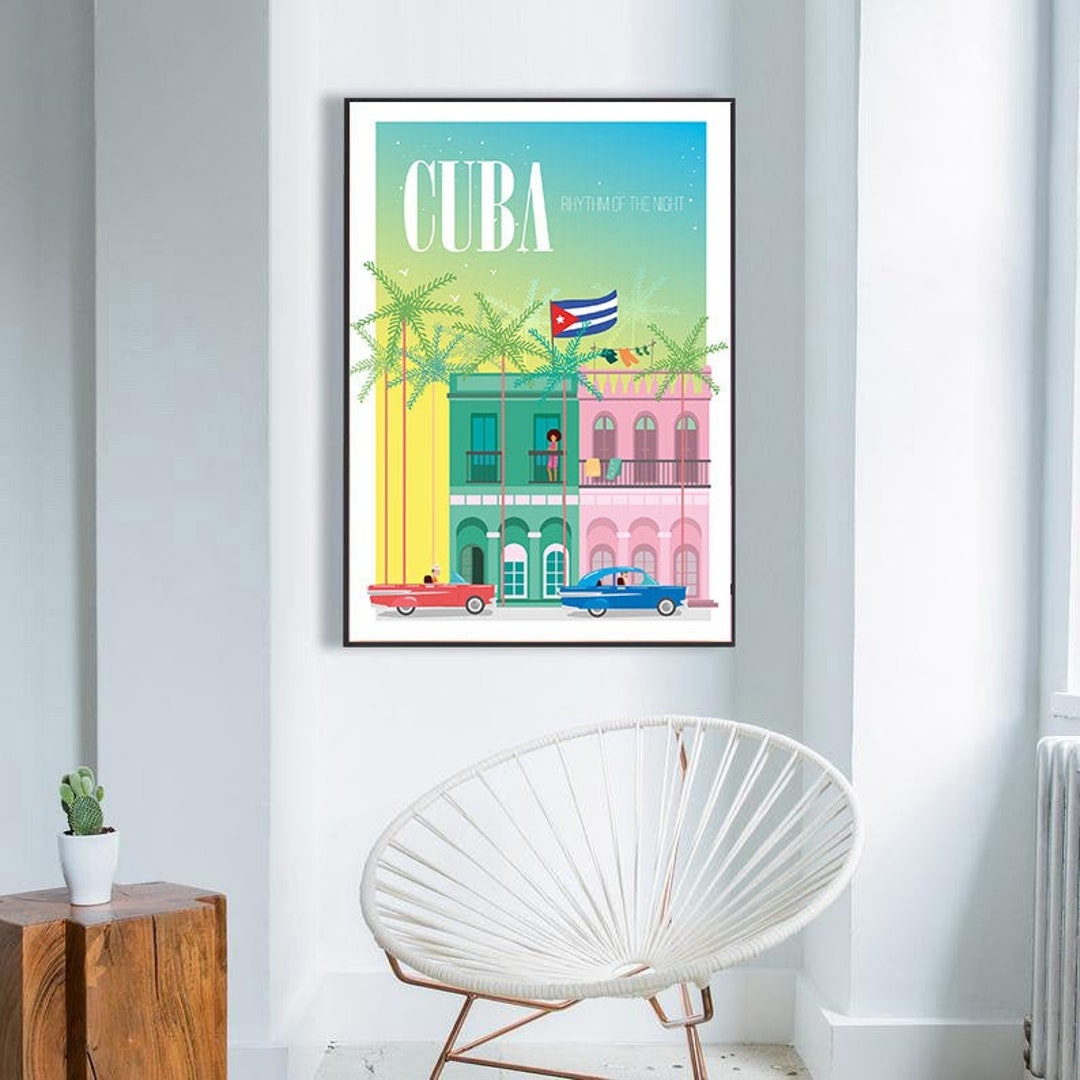 Cuba Poster Print, Cuba Travel Poster, Cuba Print, Cuba Wall Decor ...