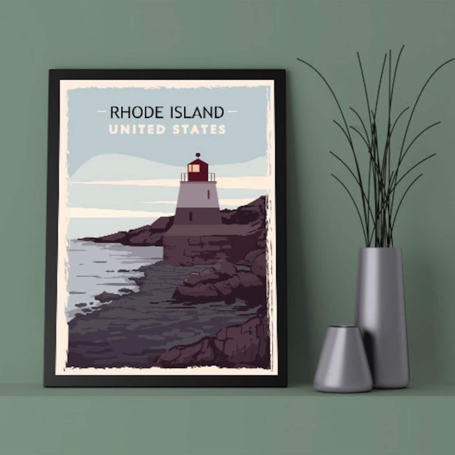 Rhode Island Poster Print Rhode Island Travel Posterrhode - Etsy
