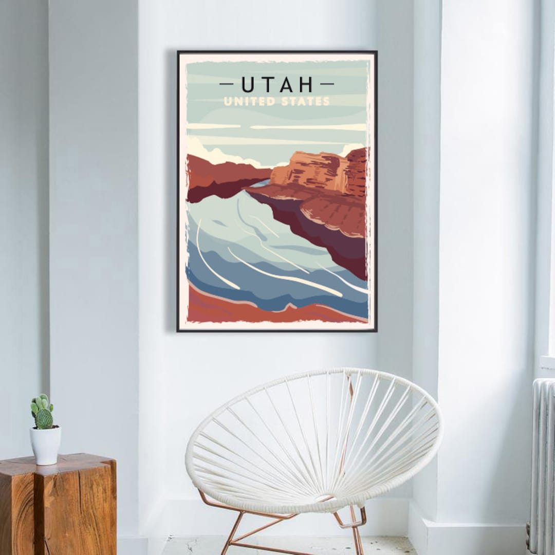 Utah Poster Print, Utah Travel Poster, Utah Poster, Framed Utah Poster ...