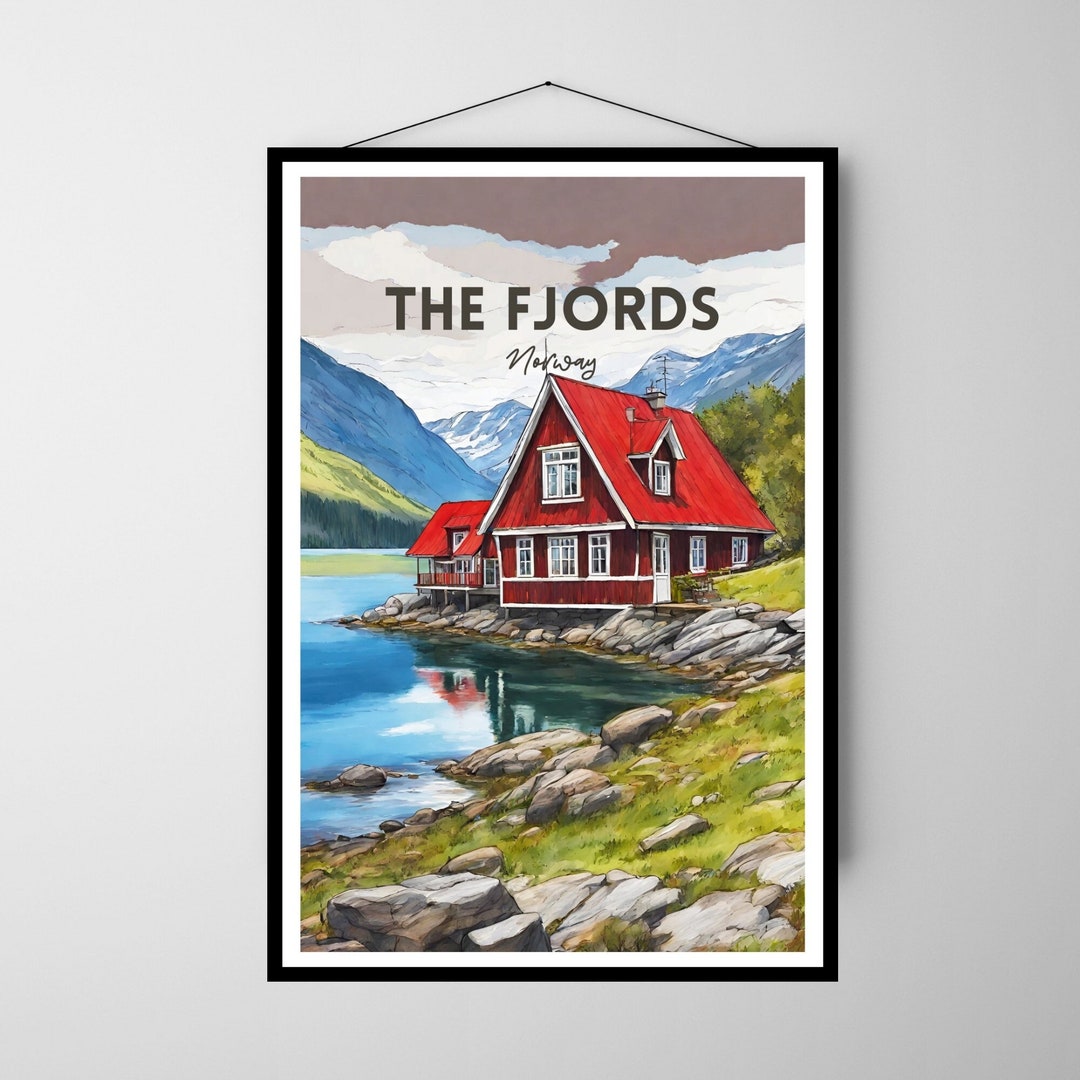 The Fjords Digital Download, the Fjords Poster Print, the Fjords Poster ...