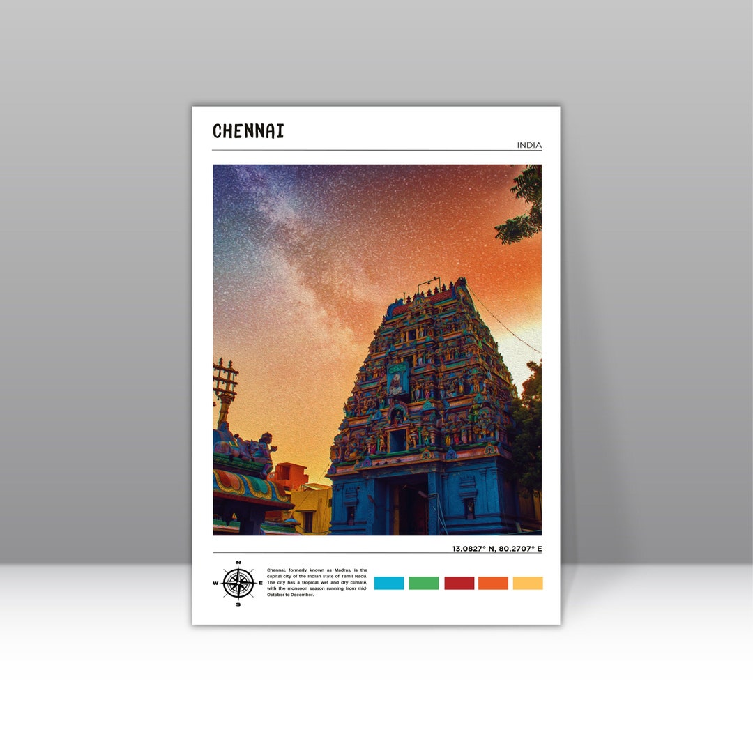 Chennai Digital Download, Chennai Poster Print, Chennai Poster, Chennai ...