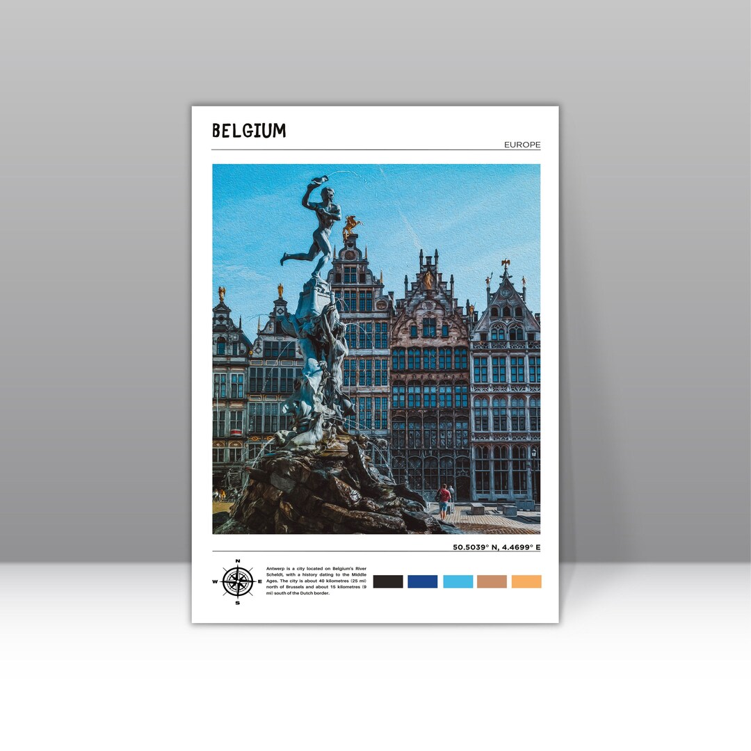 Belgium Digital Download, Belgium Poster Print, Belgium Poster, Belgium ...