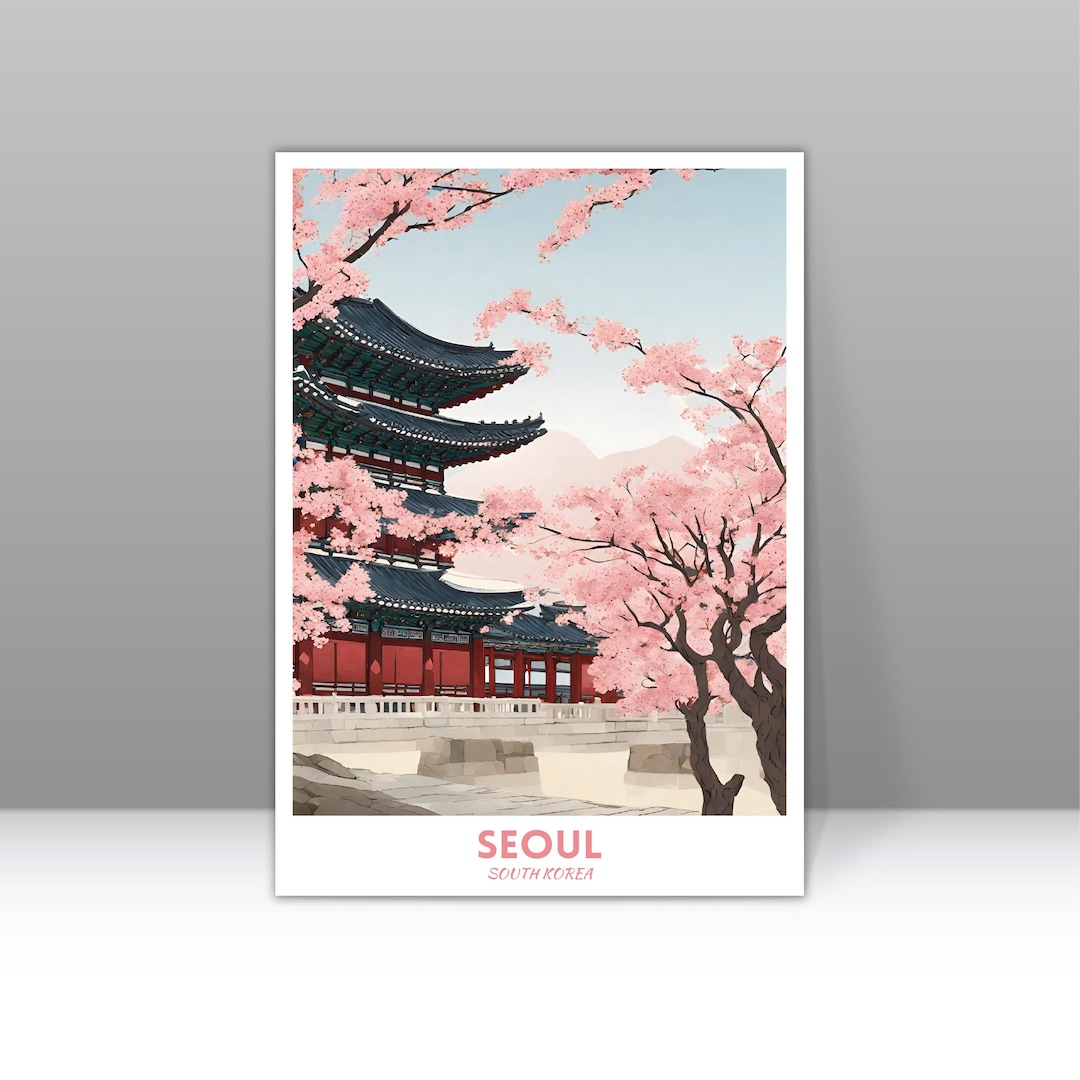 Seoul Digital Download, Seoul Poster Print, Seoul Poster, Seoul Print ...