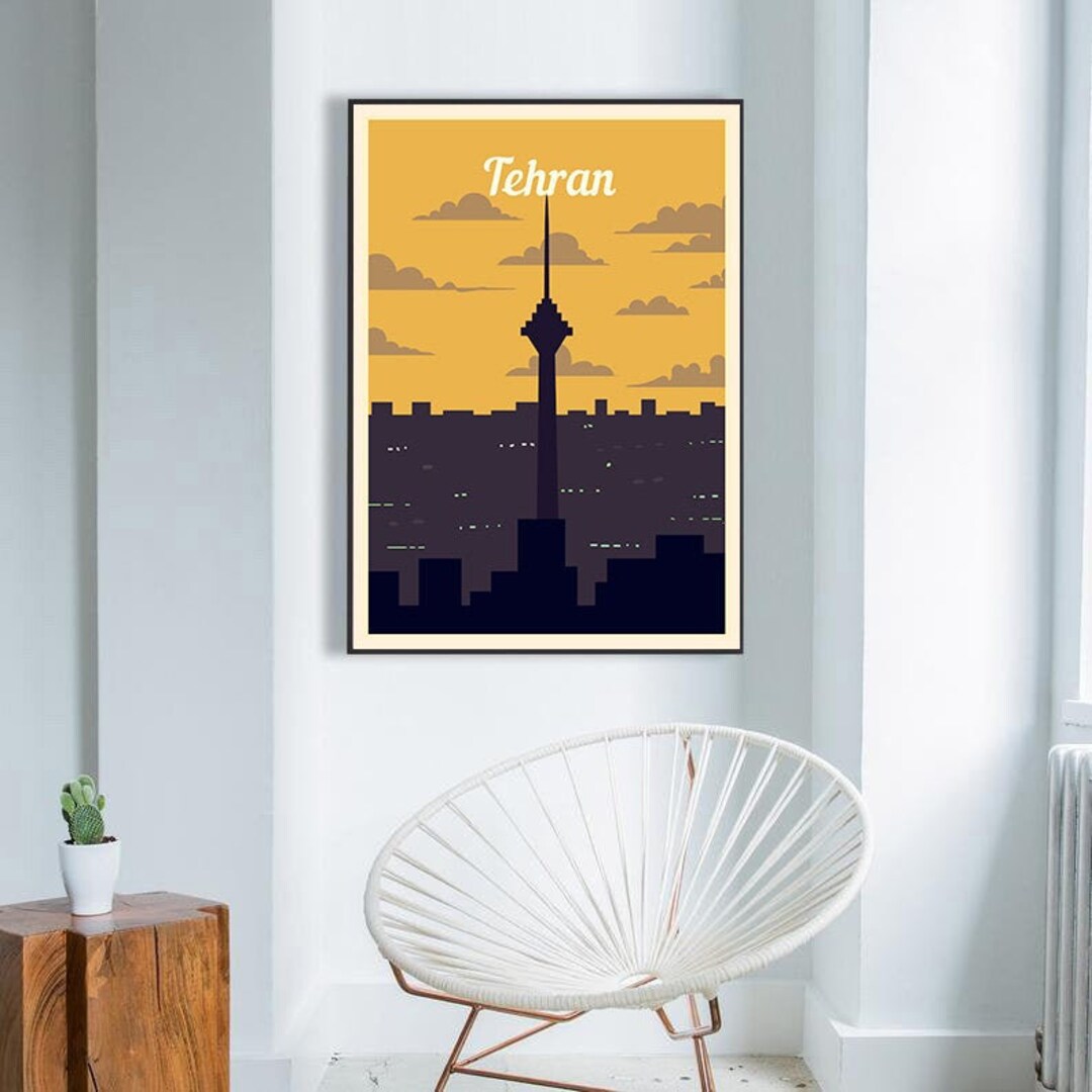 Tehran Poster Print, Tehran Travel Poster, Iranian Print, Tehran Wall ...