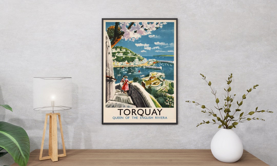 Torquay Poster Print, Torquay Travel Poster, Torquay Poster, Torquay ...