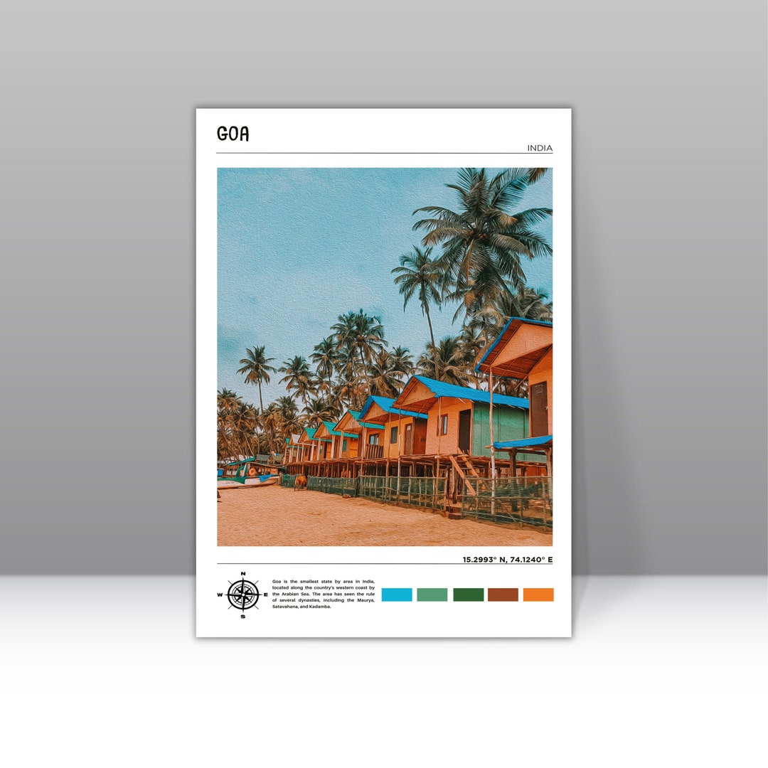 Goa Digital Download, Goa Poster Print, Goa Poster, Goa Print, Goa ...